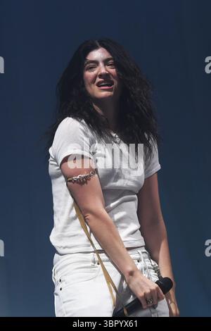 Der neuseeländische Sänger und Songwriter Lorde tritt beim Sziget ...