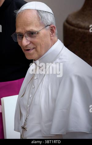 Italien, Castel Gandolfo (Rom), 13. Juli 2025: Papst Leo XIV. Während ...