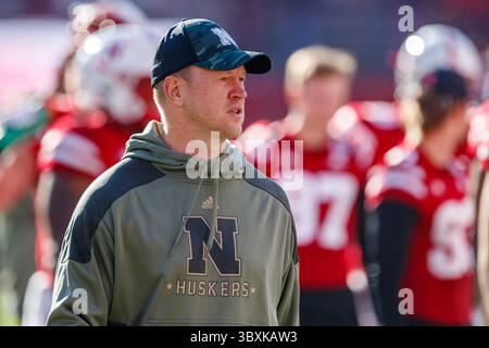 06. November 2021 - Lincoln, NE. USA - Nebraska der Linienspieler Caleb ...