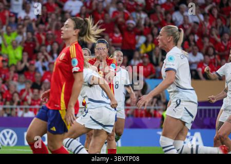 Lancy, Schweiz. Juli 2025. Eine besondere Sichtweise beim Viertelfinale ...