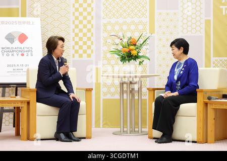 (L-R) JOCSeiko Hashimoto, Yuriko Koike, 28. AUGUST 2025: Der neue ...