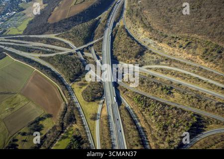 Autobahndreieck Wetzlar, Autobahn A45 und Autobahn A480, Hermannstein ...