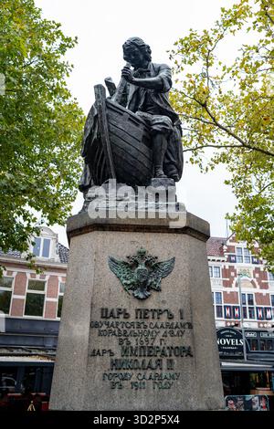 Statue des russischen Zaren Peter dem großen in Rotterdam ...