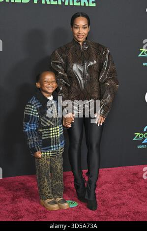 ACE Flores und Malika Haqq bei der Weltpremiere des Animationsfilms ...