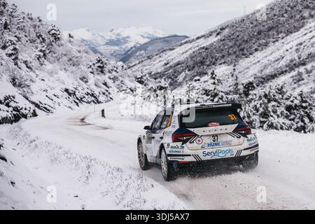 37 MOLLE Amaury, DUBOIS Alex, Skoda Fabia RS Rally2, Action während der ...