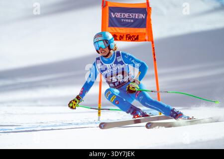 Val di Fassa, Italien, 7. März 2026. Marte Monsen (Norwegen) tritt beim ...