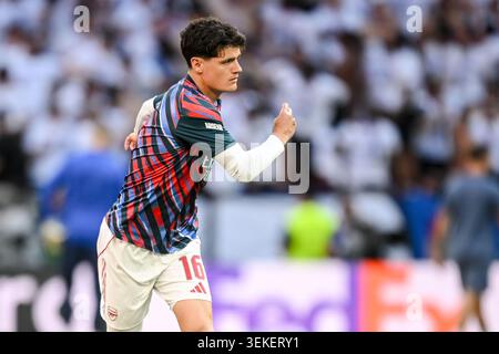 BUDAPEST, UNGARN - MAI 30: Christian Norgaard von Arsenal vor dem ...