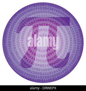 Zahl Pi Ziffernfolge in Spirale Stockfoto, Bild: 66304885 - Alamy