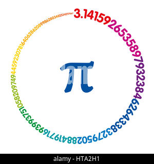 Zahl Pi Ziffernfolge in Spirale Stockfoto, Bild: 66304885 - Alamy