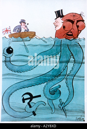 WW2 Nazi Cartoon Octopus Stockfotografie - Alamy