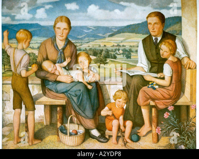 Perfekte arische Familie Stockfoto, Bild: 6068521 - Alamy