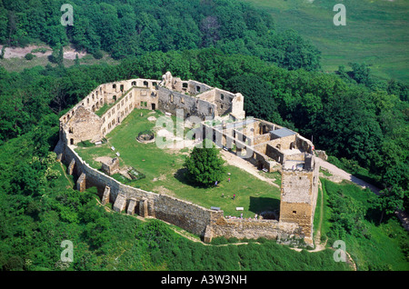 Deutschland, Thüringen, Wandersleben, Blick auf die Burg gleichen ...