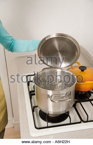 Topf mit kochendem Wasser Stockfoto, Bild: 30848866 - Alamy