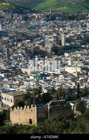 Blick von der Festung Borj Sud der alten Stadt FÚs, Marokko, Fes ...