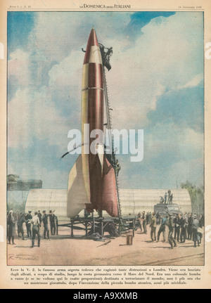 Deutsche V2-Rakete 1945 Stockfotografie - Alamy