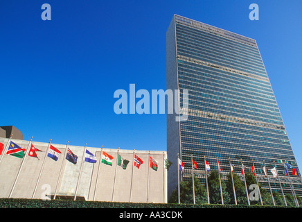 Das Sekretariat Gebäude, United Nations Hauptquartier, den Vereinten Nationen, New York City ...