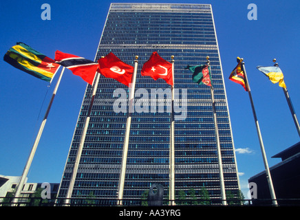 Das Sekretariat Gebäude, United Nations Hauptquartier, den Vereinten Nationen, New York City ...
