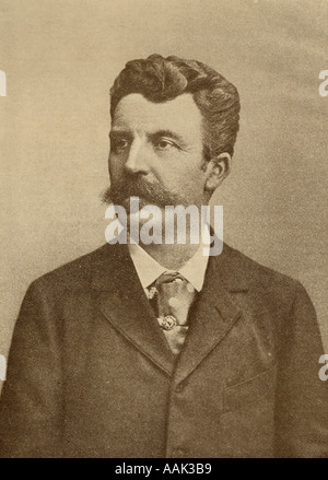 Guy de Maupassant. Porträt auf ein Poster von Raymond Moretti (1931 ...