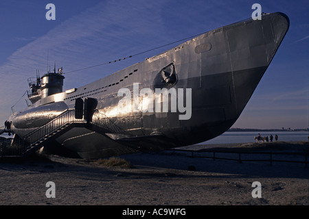 Museen-Schiff, 995 u-Boot an einem Strand in der Nähe von Kiel in der ...