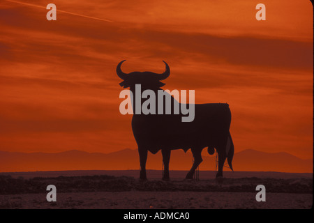 Osborne Stier Straße Zeichen La Muela Saragossa Aragon Spanien Tier ...