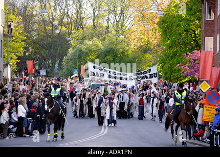 Traditionelle Parade von Studenten der technischen Hochschule Chalmers ...