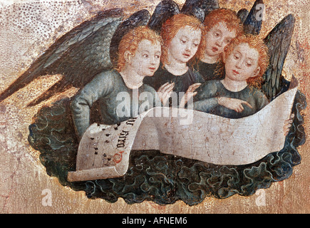 Bildende Kunst, sakrale Kunst, Engel, "Drei Engel" Malerei, Meister der ...