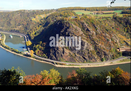 Der legendäre Loreley-Felsen am Rhein Stockfoto, Bild: 61092509 - Alamy