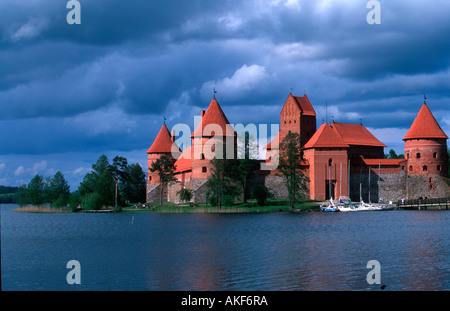 Osteuropa, Litauen, Inselburg Trakai, Nationales Wahrzeichen Litauens ...