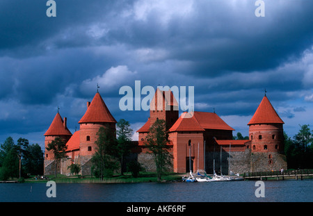 Osteuropa, Litauen, Inselburg Trakai, Nationales Wahrzeichen Litauens ...