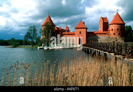 Osteuropa, Litauen, Inselburg Trakai, Nationales Wahrzeichen Litauens ...