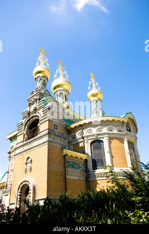 Mathildenhöhe, Russisch-orthodoxe Kirche der Maria Magdalena, Darmstadt, Hessen, Deutschland ...