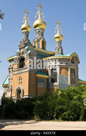 Mathildenhöhe, Russisch-orthodoxe Kirche der Maria Magdalena, Darmstadt, Hessen, Deutschland ...