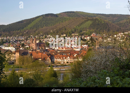 Deutschland Baden-Württemberg Eberbach Ansicht Fluss Neckar Reise ...
