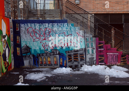 Graffiti in Harlem, New York, USA Stockfotografie - Alamy