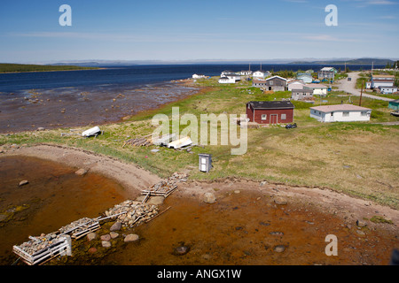 Luftaufnahme der Stadt Cartwright in Sandwich Bay, südlichen Labrador ...