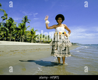 Fidschi Frauen, Fidschi, Frauen, Gesang, Händeklatschen, Viti Levu ...