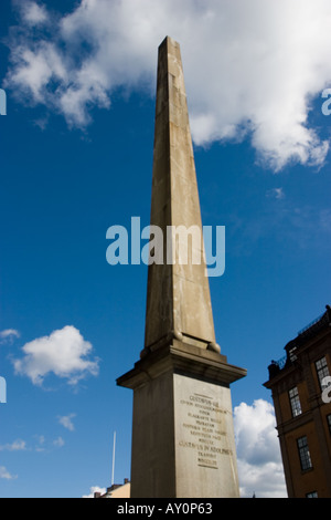 Denkmal-Obelisk zu Gustav III Slottsbacken, Stockholm, Schweden ...
