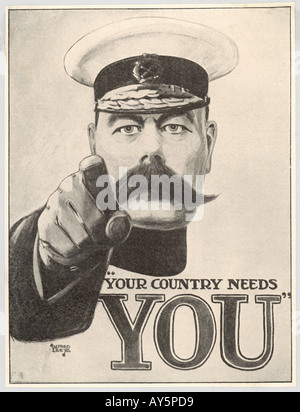 WW1 Recruitment Poster Lord Kitchener Stockfotografie - Alamy