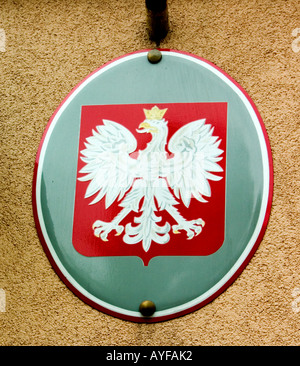 Wappen von Polen. Das Wappen von Polen ist ein weißer, gekrönten Adler ...