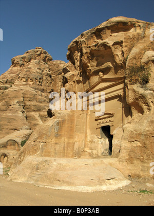 Das Grab am Eingang von Al Beidha oder Little Petra, Wadi Musa ...