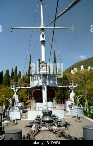 Schlachtschiff in Il Vittoriale Haus und Garten in Gardone Riviera am Gardasee in Norditalien ...