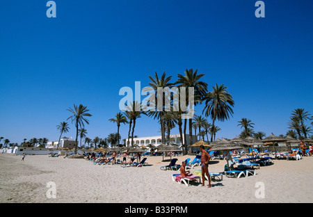 Strand, Oase Zarzis, Insel Djerba, Tunesien Stockfoto, Bild: 111513192 ...