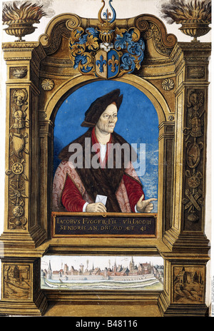 Jakob Fugger, 1459-1525, Bergbauunternehmer, deutscher Unternehmer und ...