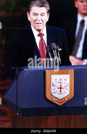 Präsident Ronald Regan besuchen Juni 1988 nach England mit Margaret ...