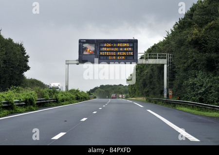 Französisch A26 Autobahn Zeichen Stockfoto, Bild: 20177792 - Alamy