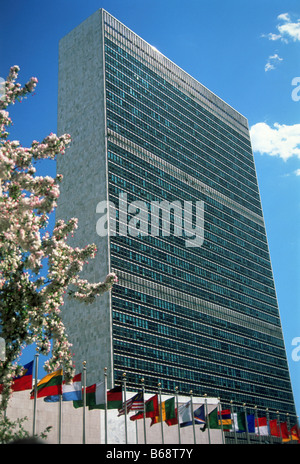 Das Sekretariat Gebäude, United Nations Hauptquartier, den Vereinten Nationen, New York City ...