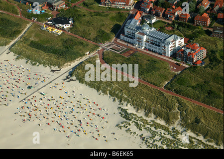 Luftaufnahme von Juist Insel, Ostfriesland, Niedersachsen, Deutschland ...