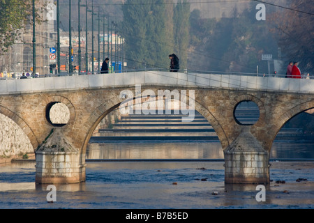 Bosnien, Sarajevo: Latein-Brücke (Bosnisch: Latinska Cuprija Principov ...