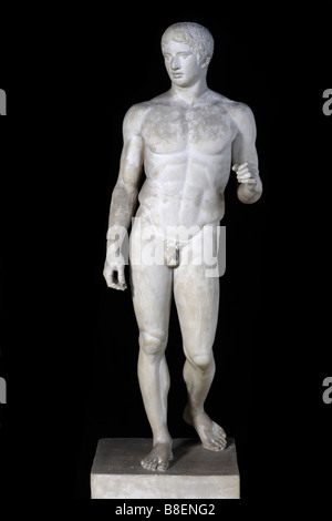 Doryphoros des Polyklet. Griechische Statue, Klassik. C. 440 BC. Römische Kopie. Nationales ...