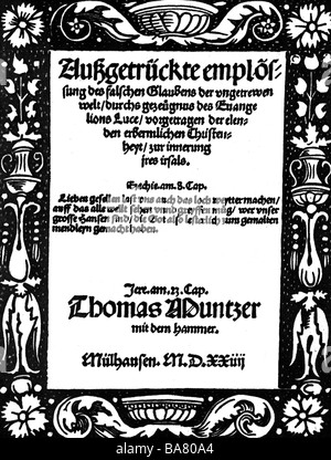 Thomas Müntzer, Münzer Stockfoto, Bild: 23849723 - Alamy